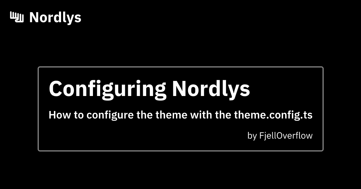 Configuring Nordlys | Nordlys